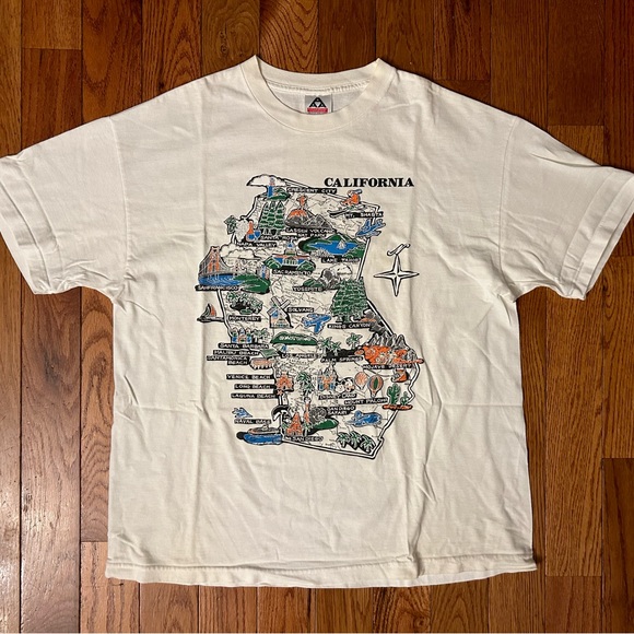 Alstyle | Shirts | California Map Vintage Aaa Tshirt Size Xl | Poshmark